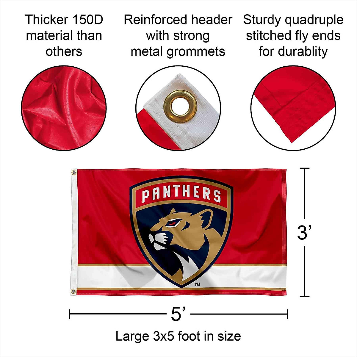 WinCraft Florida Panthers New Logo Flag and Banner