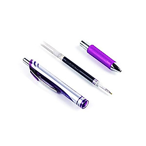 Pentel EnerGel XM BL77 - Retractable Liquid Gel Ink Pen - 0.7mm - 54% Recycled - Purple - Box of 12