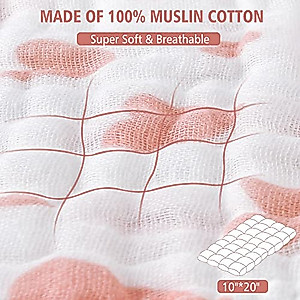 softan Baby Muslin Burp Cloths, 100% Cotton Baby Washcloths, 6-Layer, Super Absorbent Bath Towel or Burp Cloths for Baby Girl Boy, Great Gift for Newborn Baby, 10 x 20 inch, 4 Pack, Unicorn & Star