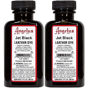 Angelus Leather Dye Jet Black - 2 Pack
