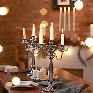 20 Packs Ivory Taper Candles 10 Inch Tall Unscented Dripless Dinner Candlesticks for Wedding Party Home - 8 Hour Burn Time