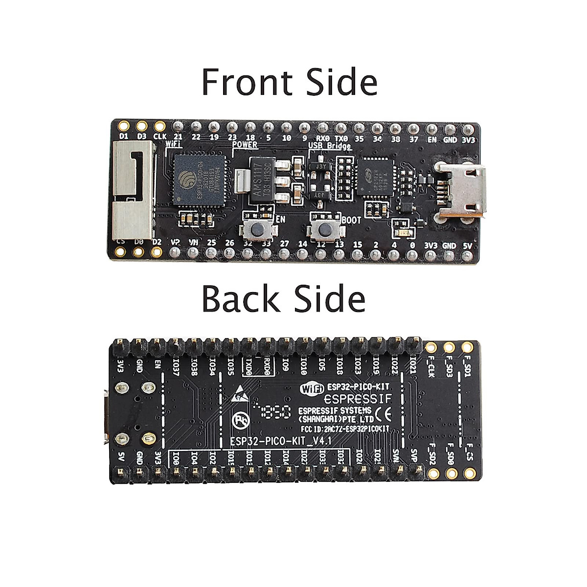 RCmall ESP32-PICO-KIT V4.1 mini Development Board ESP32-PICO-D4 Wifi Blue-Tooth Module ESP32 Dev Board for Arduino IDE