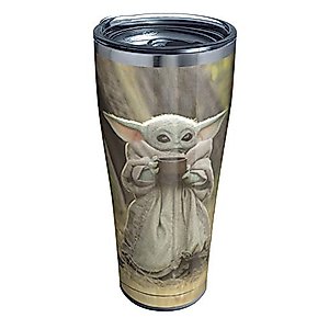 Tervis Triple Walled Star Wars - The Mandalorian Child Sipping Insulated Tumbler Cup Keeps Drinks Cold & Hot, 30oz - Stainless Steel, Stainless Steel