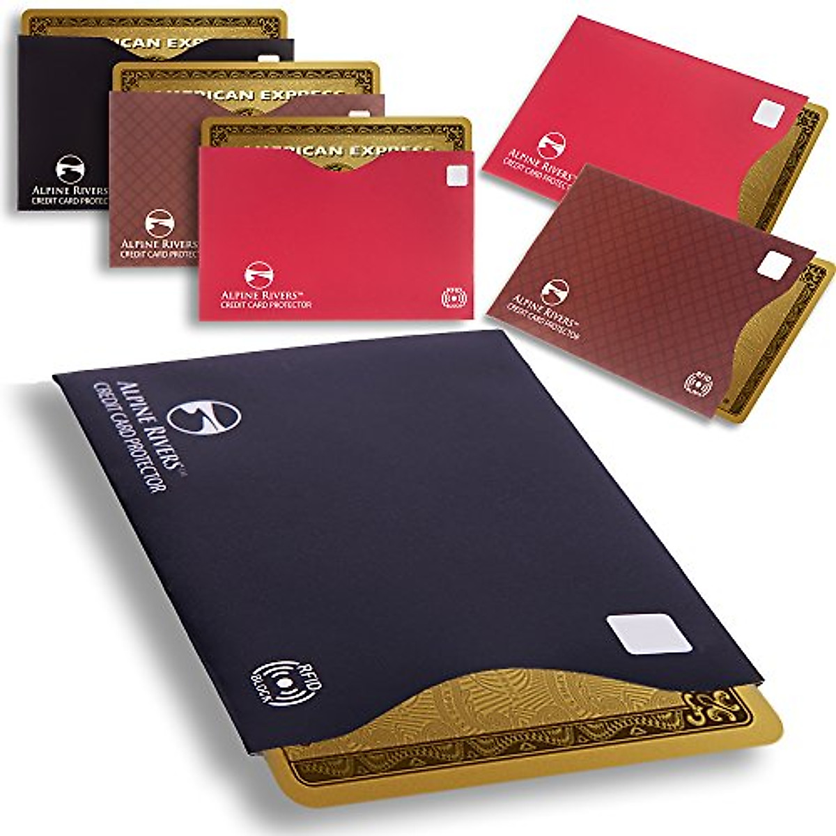 18 RFID Blocking Sleeves (14 Credit Card Holders & 4 Passport Protectors) Ultimate Premium Identity Theft Protection Sleeve Set for Men & Women. Smart Slim Design fits Wallet/Purse (Color Versatile)