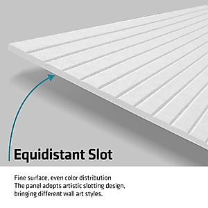 UMIACOUSTICS 6 Packs Acoustic Panel,48 x 24 x 0.4 Inches Sound Absorbing Door Panel,Decorative Wall Panels Equidistant Slot for Room,Home Theater,Studio