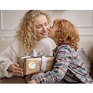 Monring 1000 Pieces 1x1 Inch Round Thank You Stickers for Small Business, Thank You for Your Order Stickers, Sealing Packaging for Small Business, Order, Decoration, Gifts, 2 Rolls with 1000 Labels