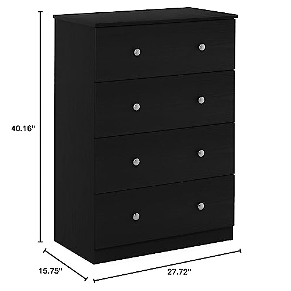 Furinno Tidur Simple Design Dresser, 4-Tier Knob, Americano