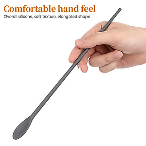 VOSAREA 2 Pairs Silicone Cooking Chopsticks Spoons 11inch Reusable Long Stirring Spoons Non-slip Stir Spoons Chopsticks Multi-function Kitchen Utensils