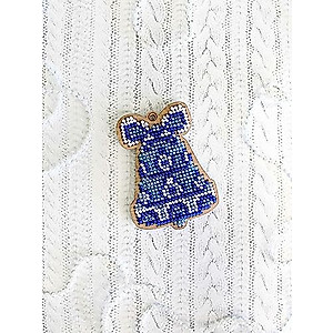 MP Studia Cross Stitch Embroidery Kits for Adults and Beginners Winter - Christmas Tree Toy - Frost Bell 7x5cm/2.76x1.97