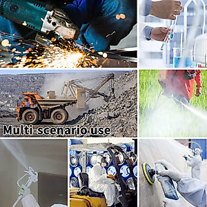 Faburo Full Face Respirator Mask, Reusable Full-Face Mask Respirator with Filter, Full Face Cover Gas Mask with Filters for Paint, Against Dust, Spray, Construction Work, Welding, Sanding