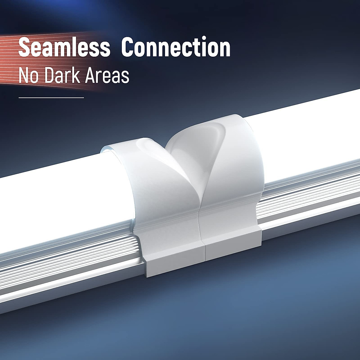 SHINESTAR 12-Pack LED Shop Light 8FT, 72w 9000LM 5000K Daylight, Linkable T8 Tube Lights for Garage, Workshop, Basement, Plug and Play