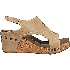 Corkys Footwear Women's Carley Taupe Wedge Taupe 9 M