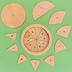 THE FRECKLED FROG Learning Fractions - Set of 55 - Math Manipulatives - Fraction Circles with 10 Values - Teach Equivalents and Parts to Whole