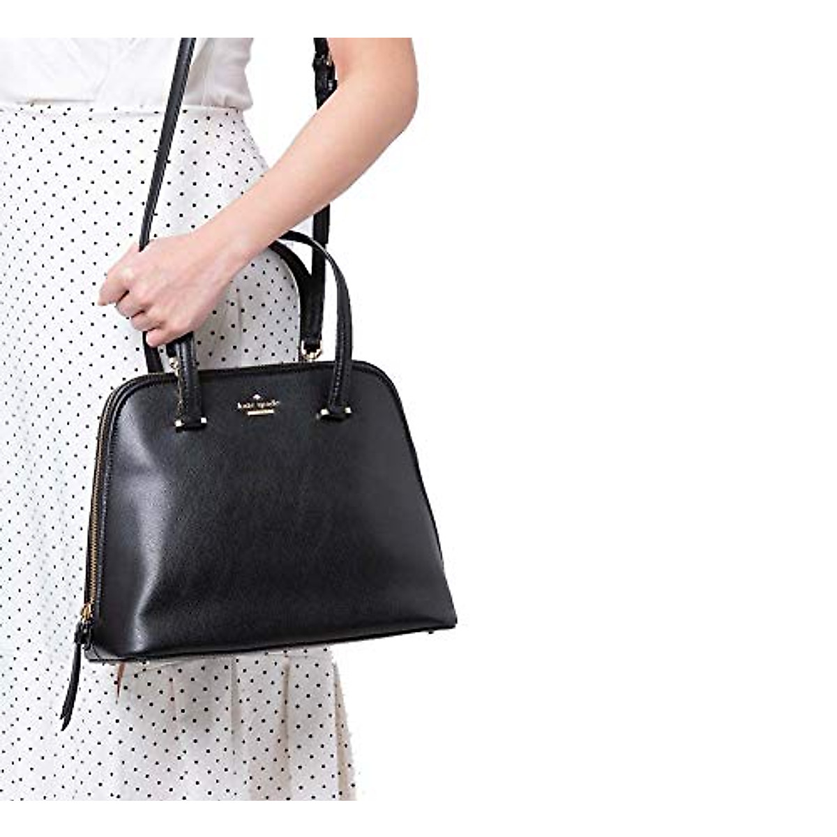 Kate Spade New York Patterson Drive Medium Dome Satchel Purse (Black)