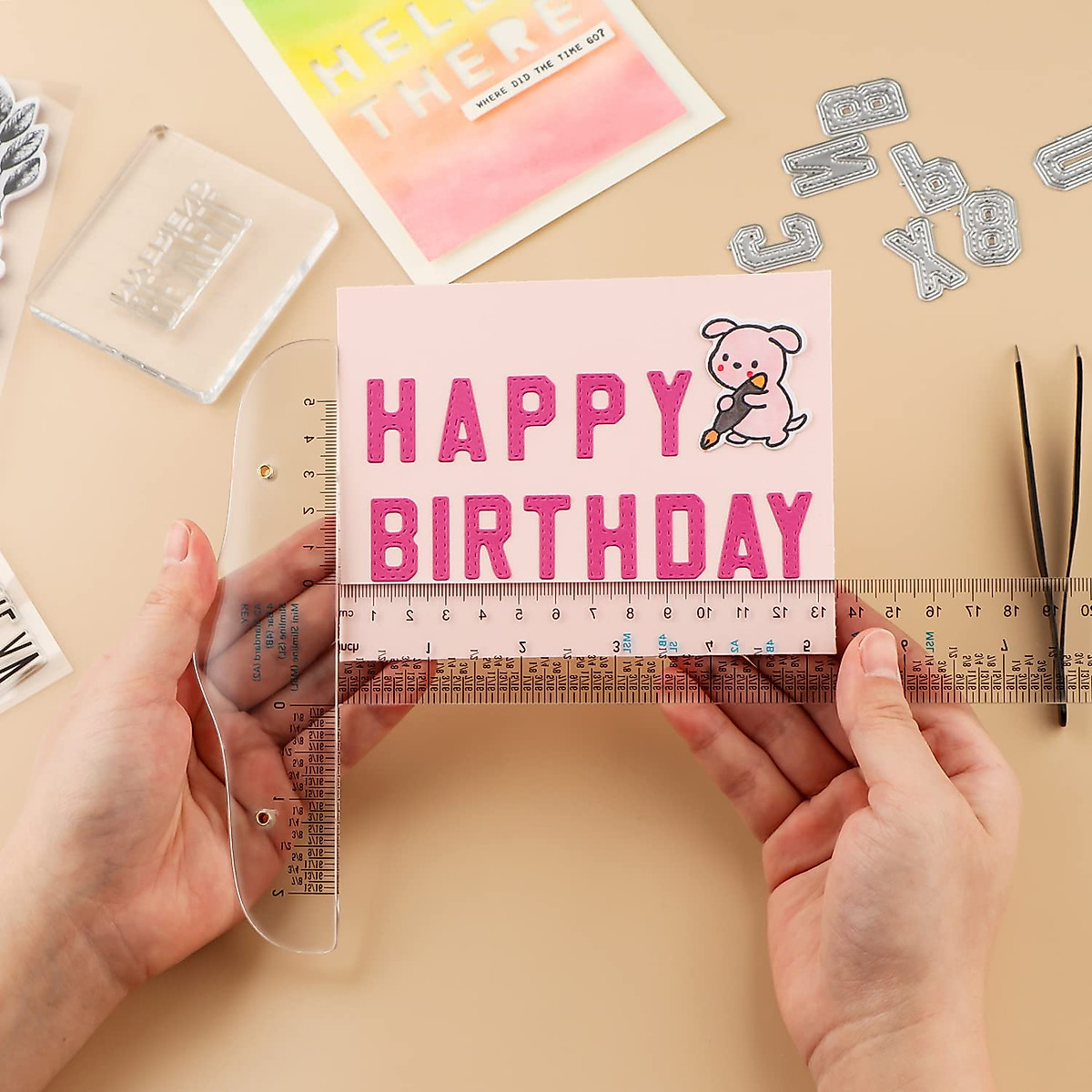 12 Inches/30cm Acrylic Clear T-Square Ruler, Inches and Metric, T Square Ruler, Transparent, T Ruler, for Crafting Drafting and General Layout Work Art Framing & Drafting Scrapbooking Crafting