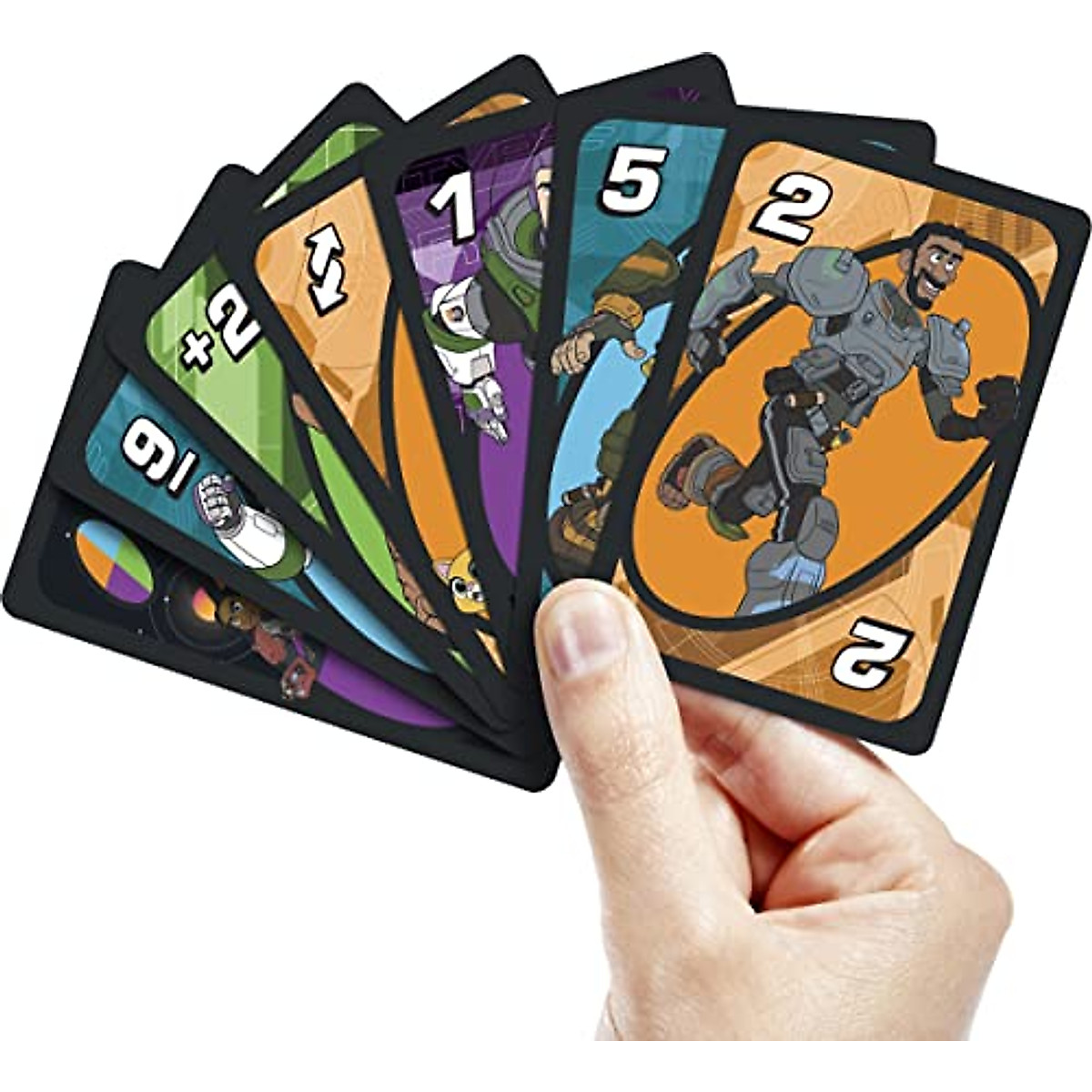 Mattel Games UNO Disney and Pixar Lightyear Card Game, Travel Game with Movie-Themed Deck in Collectible Tin for 2-10 Players