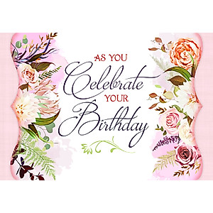 "Birthday Bouquet" - Birthday Greeting Cards - KJV Scripture - (Box of 12)