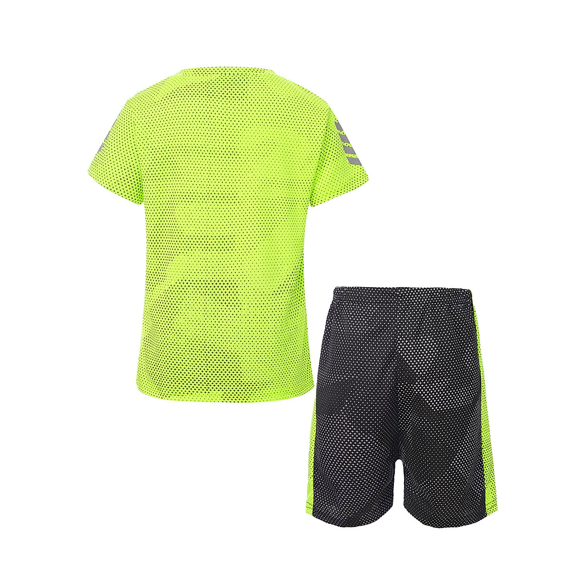 Fldy Boys Soccer Sports Training Uniforms Kids Youth Athletic Football Soccer Jersey Shirt and Shorts Kit FluorescentGreen 7-8 Years