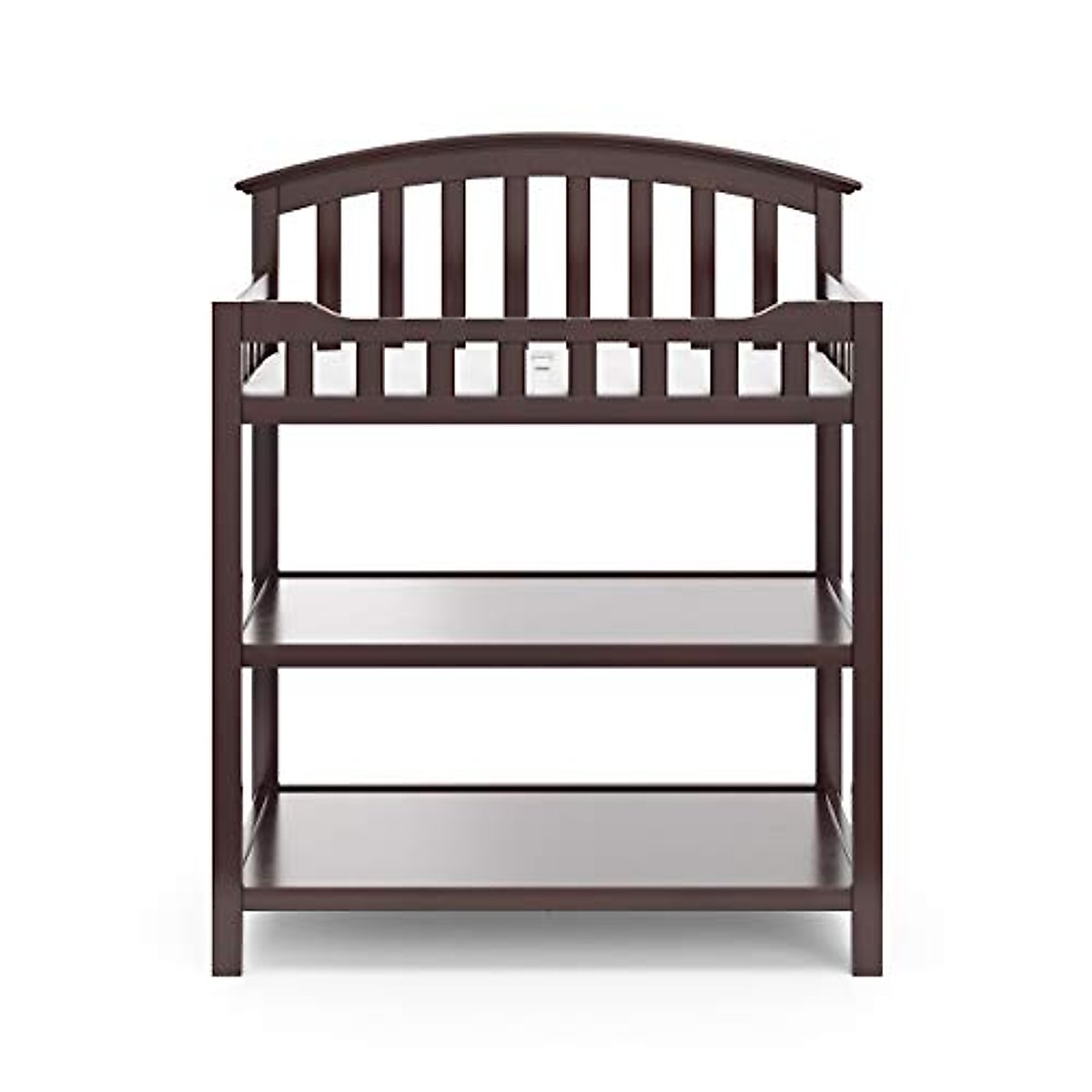 Graco Changing Table with Water-Resistant Changing Pad (Espresso) – GREENGUARD Gold Certified, Multi Storage Nursery Changing Table for Infants and Babies