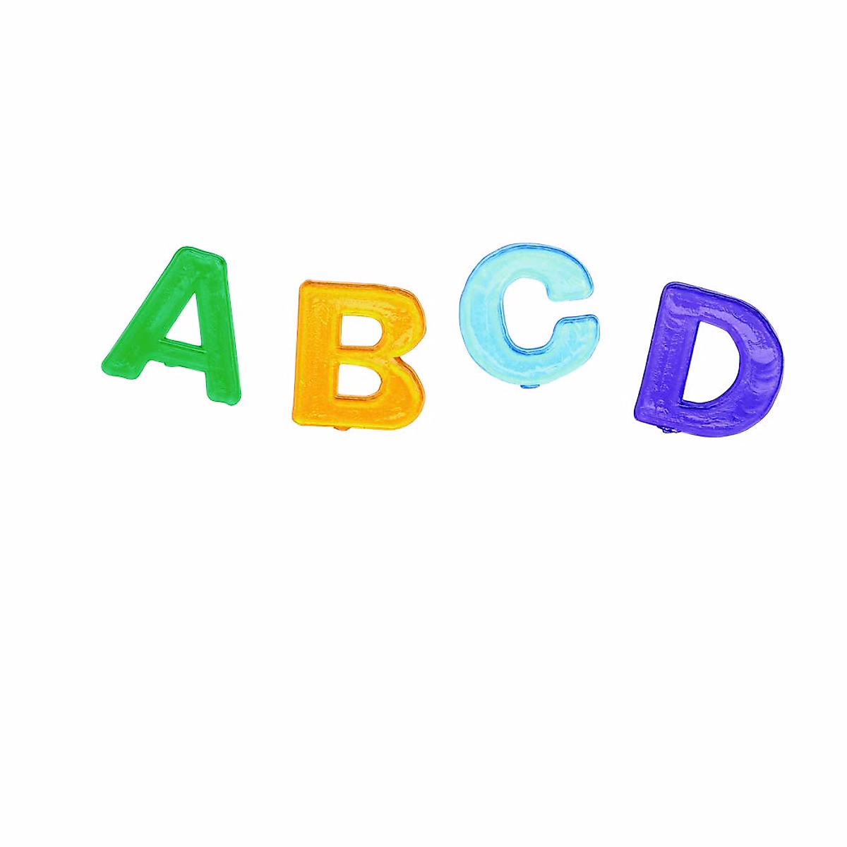Colorations Translucent Multi-Color Uppercase Plastic Letters, 3/4" Ea, 208 Pieces, Collaging, ABC Letters, Alphabet For Kids
