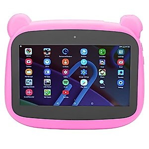 Dpofirs Kids Tablet Gifts, 7in HD Tablet for Boys Girls, 2GB RAM 32GB ROM Android 10.0 Toddler Tablet, Bluetooth, WiFi, GPS, Dual Camera, Android Tablet PC Gifts for Christmas(Pink)