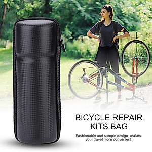 Bicycle Bottle Bag,Portable Bicycle Repair Kits Tools Bag Bike Kettle Rack Bottle Hard Shell Package Holder Case Cycling Accessories for Mountain Road Bike(Carbon Black)