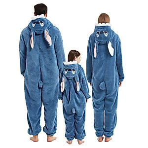 III HHONS Animal Onesie Women Men Cartoon Costume Pajamas Cosplay Unisex Onesies for Halloween