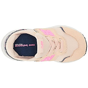 New Balance Kid's X70 V1 Bungee Sneaker, Vintage Rose/Moon Shadow/Vibrant Pink, 2 Wide Infant