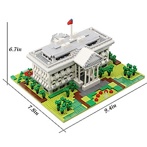 Architecture Set The White House 2021PCS Model Building Kit Micro Building Blocks 3D Puzzle Toys for Adults and Kids