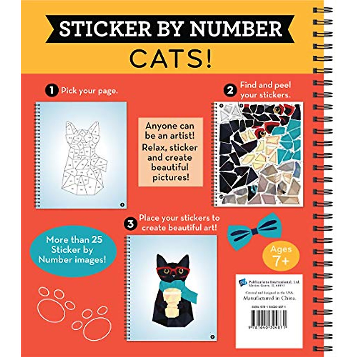 Brain Games - Sticker by Number: Cats! (28 Images to Sticker)