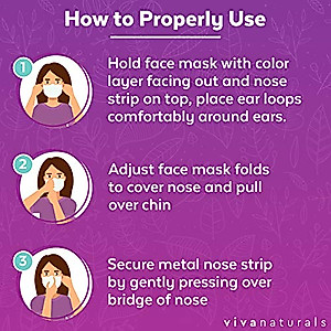 Non-Medical Adult Face Mask (50 Individually Wrapped Masks) - 4-Ply Non-Medical Black Disposable Face Masks, Premium Design With Comfortable Earloops & Adjustable Metal Nose Strip