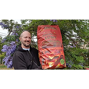 Original Natural Charcoal - 100% Natural Hardwood Lump Charcoals - Unique Blend of Apple, Cherry, and Oak Trees - No Smoke, No Sparks, and Low Ash (17.6lbs)