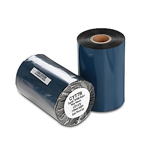 CYTTR Thermal Transfer Printer ribbon-1ROLL 4.33" x 1476'/110mm x 450m Black Wax Resin Ribbons 1"Core Ink Out for Zebra ZT410 ZT420 ZM400 Sato Datamax Tsc TEC Printer