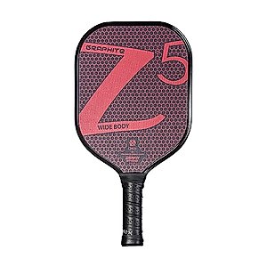 ONIX Graphite Z5 Pickleball Paddle (Graphite Carbon Fiber Face with Rough Texture Surface, Cushion Comfort Grip and Nomex Honeycomb Core for Touch, Control, and Power), Red