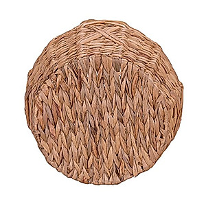 Household Essentials ML-4112 Hyacinth Round Floor Basket, X-Design, Brown