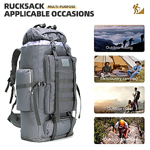 BNMJVJL 100L Camping Hiking Military Tactical Backpack Outdoor Climbing Sport Bags for Camping,Backpacking