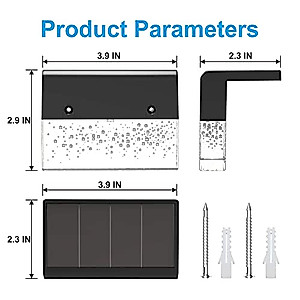 LETRY Solar Deck Lights, Solar Step Lights Outdoor, Warm White/Color Changing Solar Fence Light for Patio Garden Yard (12pack)