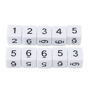 Drfeify Six Sided Dice with Numbers, 20PCS/SET, 16mm, Plastic Multifunction Dice Cube for Board Game Toy Bar Home