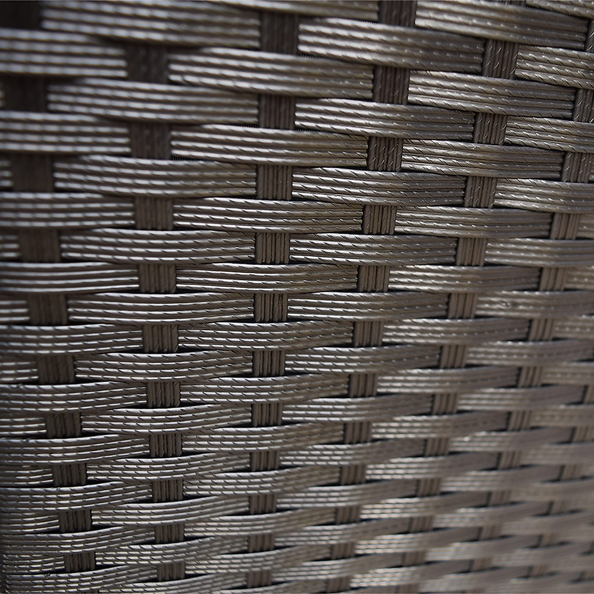 Oakland Living 113 Gallon Outdoor Storage Box, Patio Rattan Deck Box, Wicker Storage Bench for Indoor, Outdoor, Pool, Balcony, Yard, Garden, Black