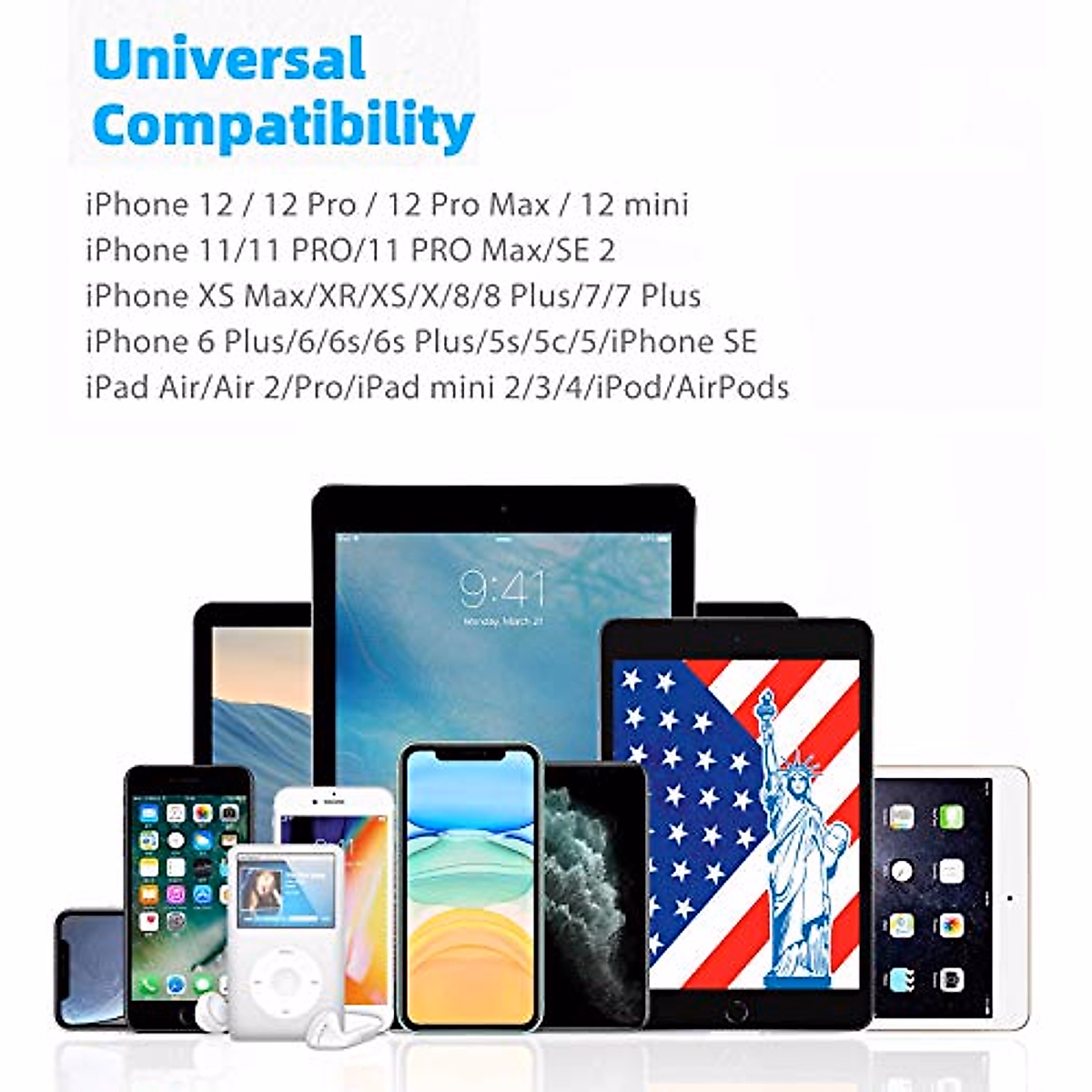 Aux Cord for iPhone, Lightning to 3.5mm Audio Nylon Braided Cable for iPhone 12 11 XS XR X 8 7 6 iPad iPod to Car/Home Stereo/Headphone/Speaker, Apple MFi Certified Headphone Jack Adapter