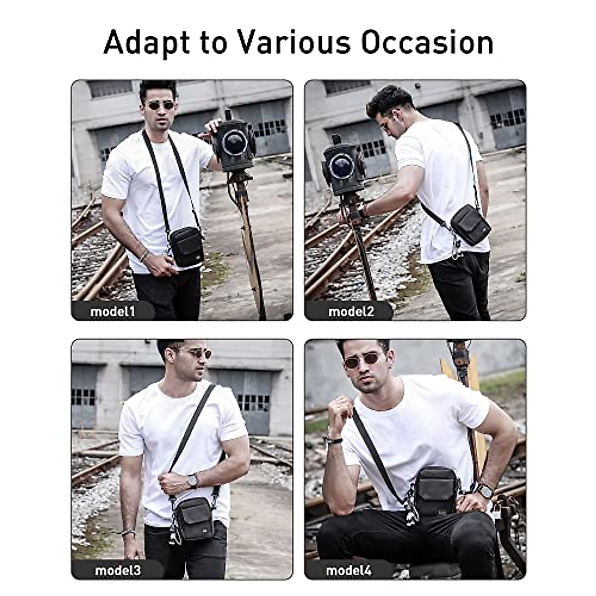Black Small Side Shoulder Bag Crossbody Bag For Men Women Mini Messenger Bag Satchel Bag Travel Purse Wallet Passport Holder Bag, Cell Phone Purse Neck Pouch Wallet- Unisex