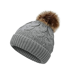 Baby Hats for Girls Boys Infant Toddler Baby Beanie Winter Hat Pom Pom Beanies Kids Warm Cap 4 Mix-Pack A One Size