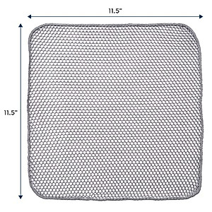 S&T INC. Mesh Dish Scrubber, Kitchen Dish Cloths for Washing Dishes, Grey, 11.5 Inches x 11.5 Inches, 3 Pack
