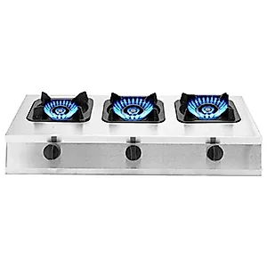 Commercial Gas Stove, Stainless Steel Commercial Canteen Restaurant High-Power Gas Stove, Suitable for Liquefied Gas Casserole Gas Stove,Liquefied gas,D (Natural gas A)