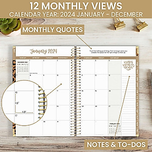 HARDCOVER bloom daily planners 2024 (8.5" x 11") Calendar Year Day Planner (January 2024 - December 2024) - Passion/Goal Organizer - Monthly & Weekly Inspirational Agenda Book - Dreams In Bloom