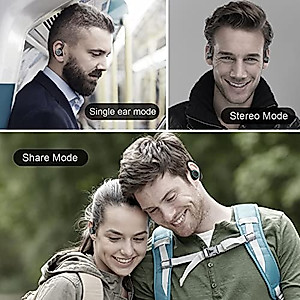 Lopnord Wireless Earbuds Bluetooth Headphones with Charging Case, IPX7 Waterproof Sports True Wireless Earbuds with Ear Hook, Earbuds Noise Cancelling with Microphone for Outdoor Running
