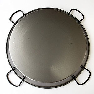 Spanish Paella Kit with Gas Burner & Polished Steel Pan - 32 inch (80 cm) up to 40 servings
