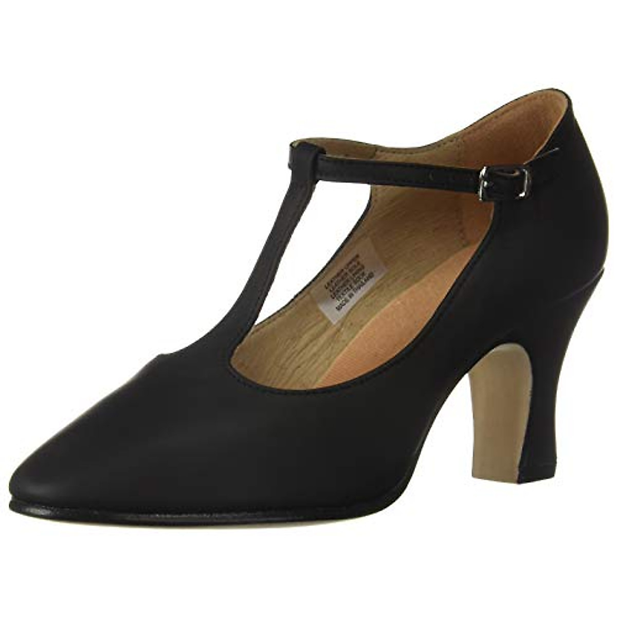 Bloch Women's Chord T-Bar Strap 3" Dance Shoe, Black, 9 Medium US