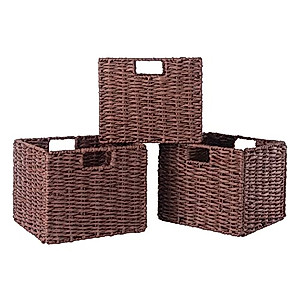 Winsome Wood Tessa Basket, Walnut
