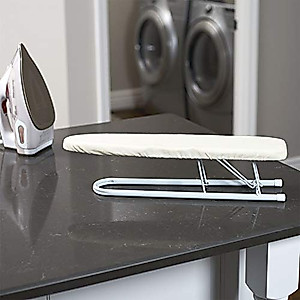 Household Essentials Basic Sleeve Mini Ironing Board | Natural Cover and White Finish | 4.5" x 20" Ironing Surface